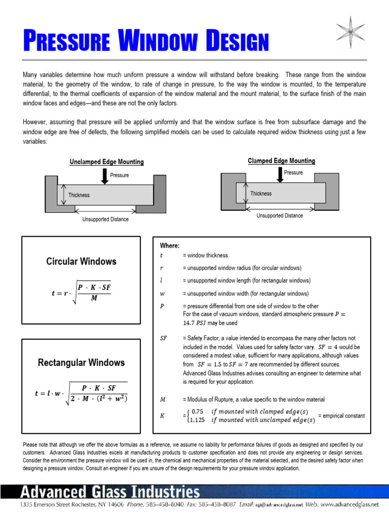 Pressure Windows | PDF | Pressure | Glasses