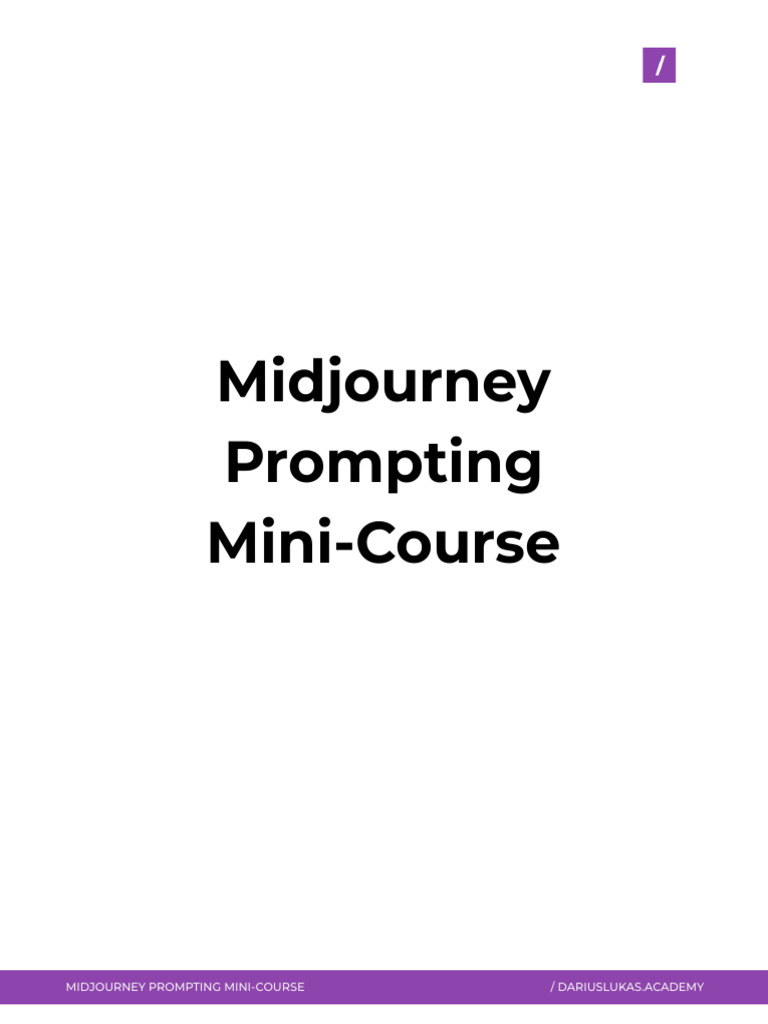 Midjourney Prompting Mini-Course | PDF