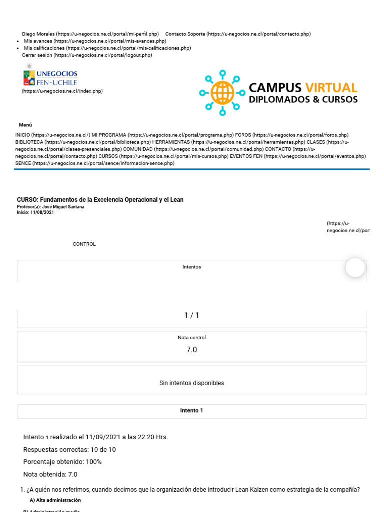 Campus Virtual FEN - UNEGOCIOS Prueba Modulo4 | PDF | Negocios