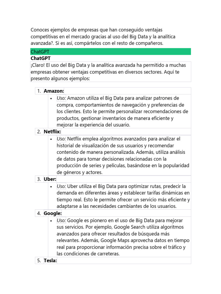 Ejemplos de Ventajas Competitivas en Mepresas | PDF