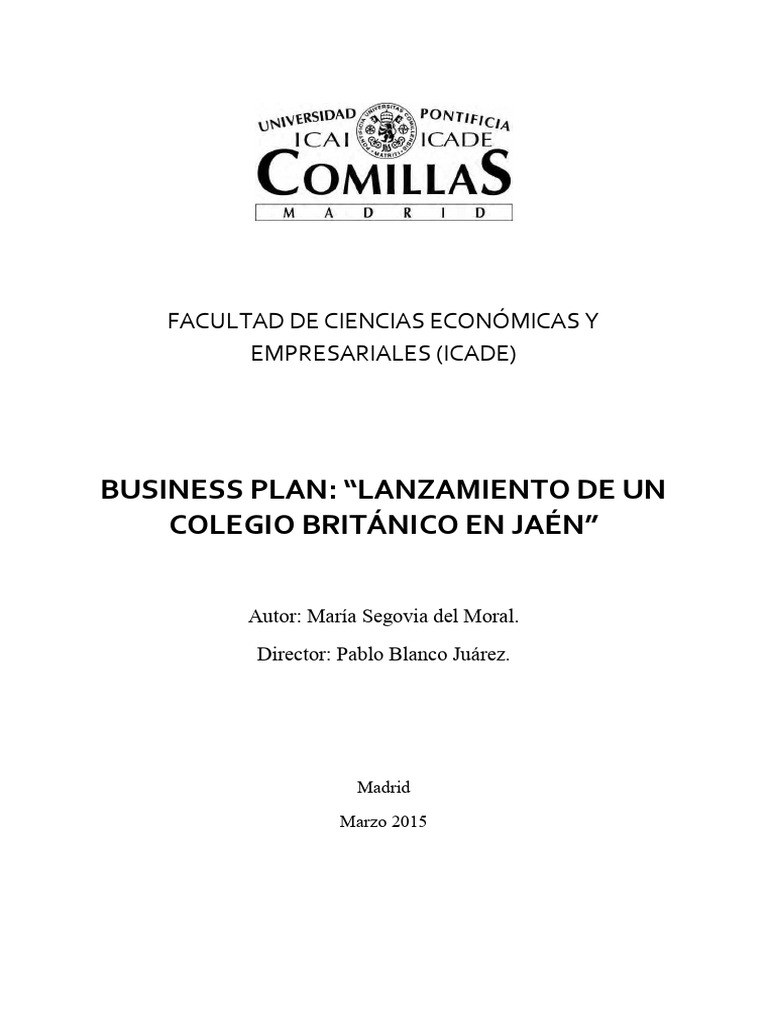 Plan de Negocios Escuela Privada | PDF