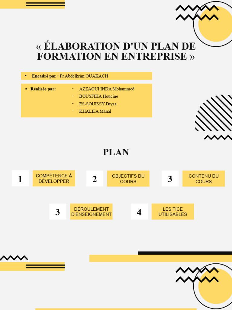 Élaboration D'un Plan de Formation en Entreprise | PDF