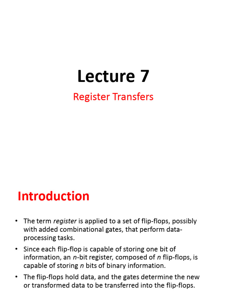 Lec 7 | PDF | Digital Electronics | Bit
