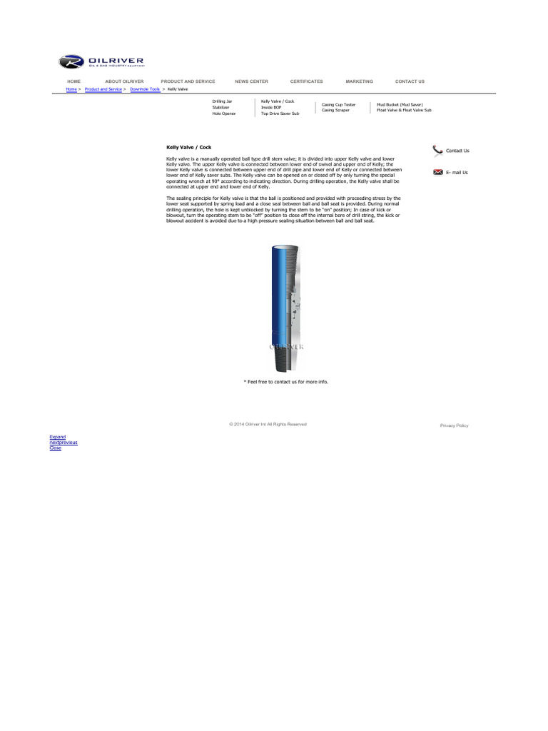 Kelly Valve Operation in Drilling | PDF | Valve | Blowout (Well Drilling)
