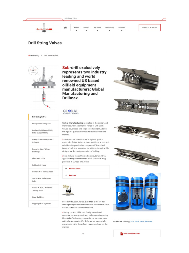 Drill String Valves - Information | PDF