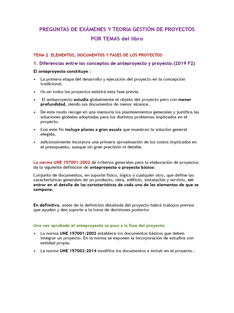 Preguntas Gestion Proyectos | PDF