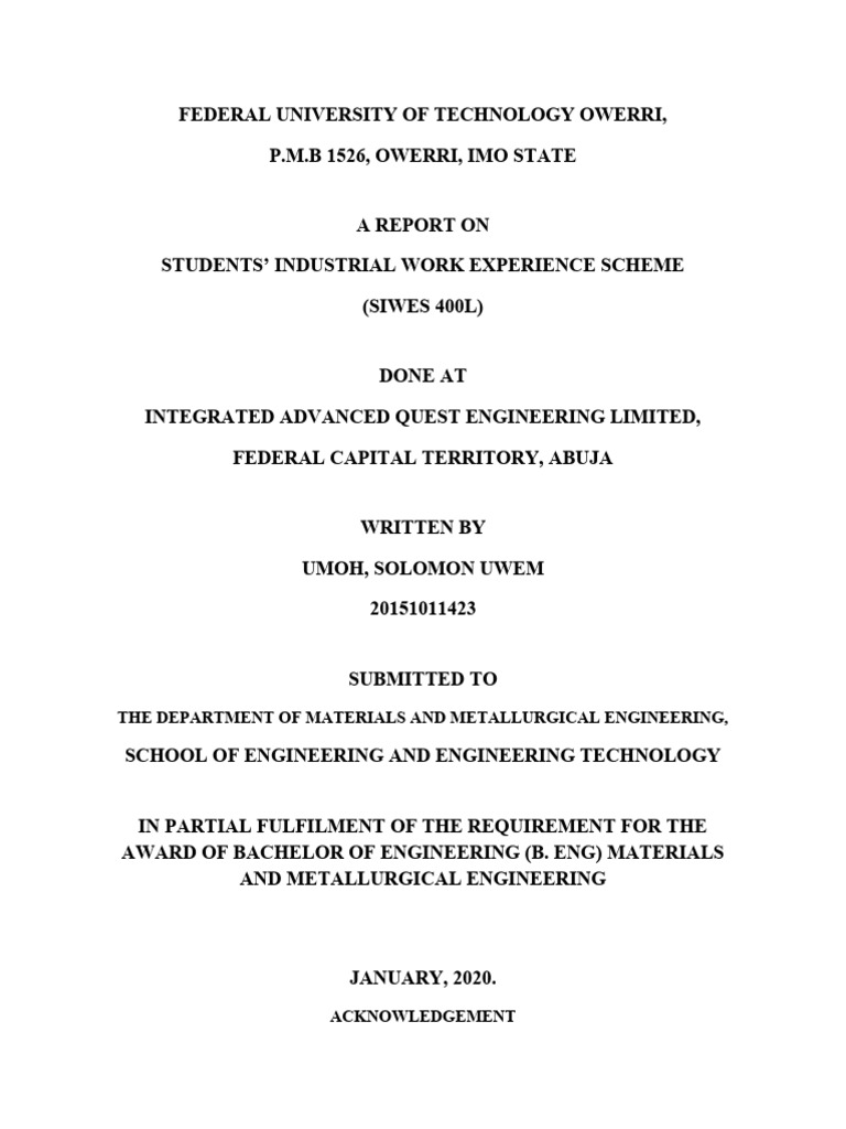 Solomon IT Report | PDF | Applied And Interdisciplinary Physics | Physical Sciences