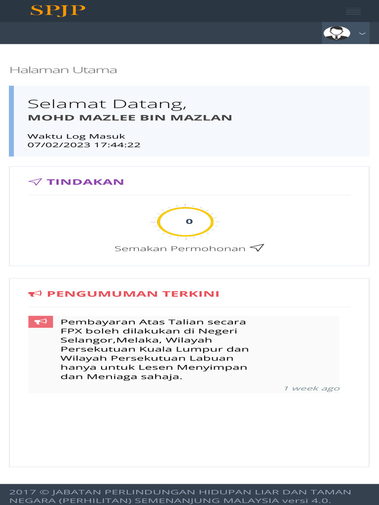 Sistem Pelesenan Jabatan PERHILITAN | PDF