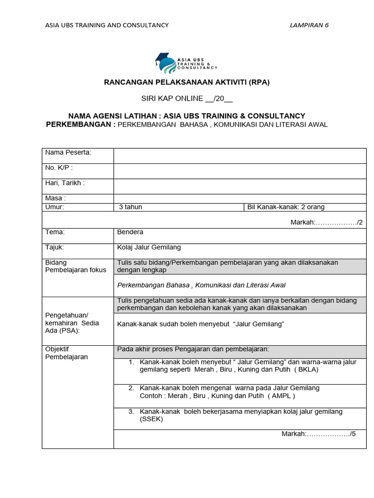 Contoh Rpa Bkla | PDF
