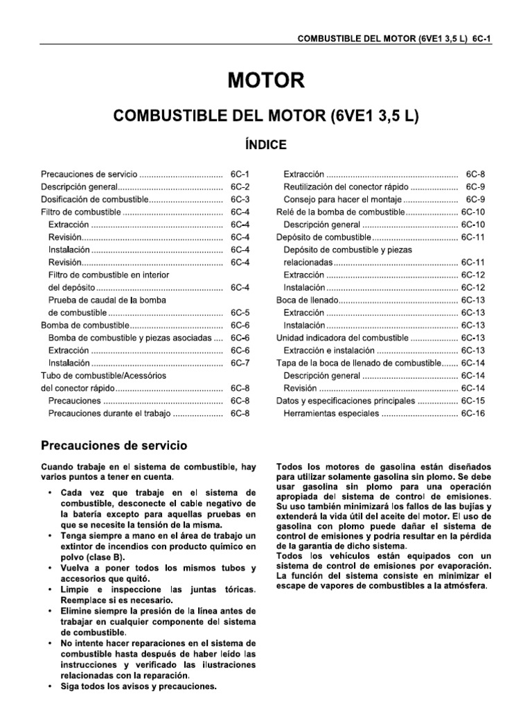 Sistema de Combustible | PDF