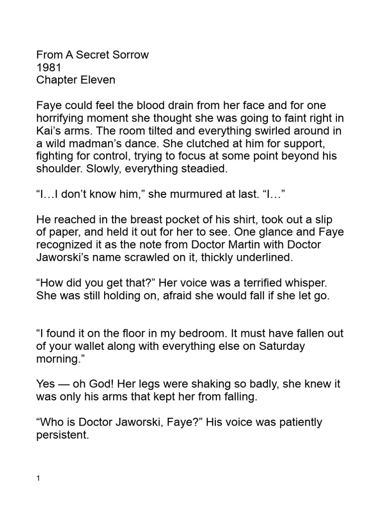 From A Secret Sorrow | PDF