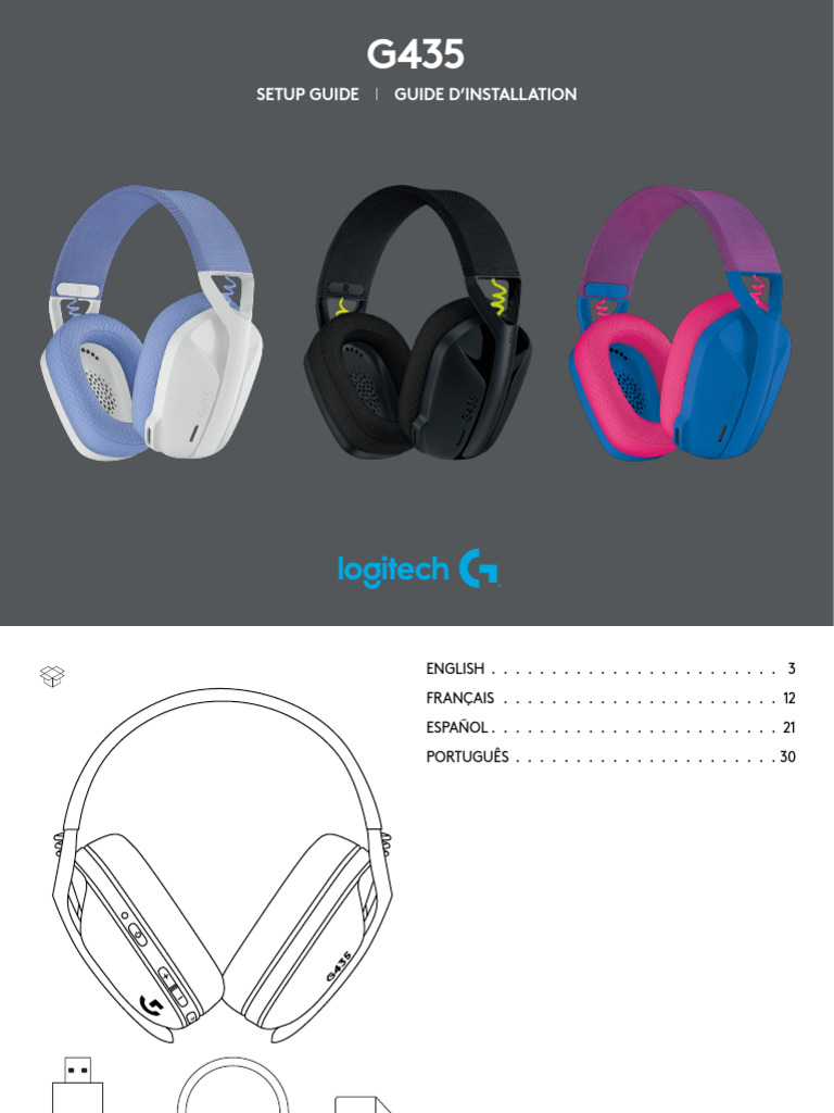g435 Wireless Gaming Headset QSG | PDF