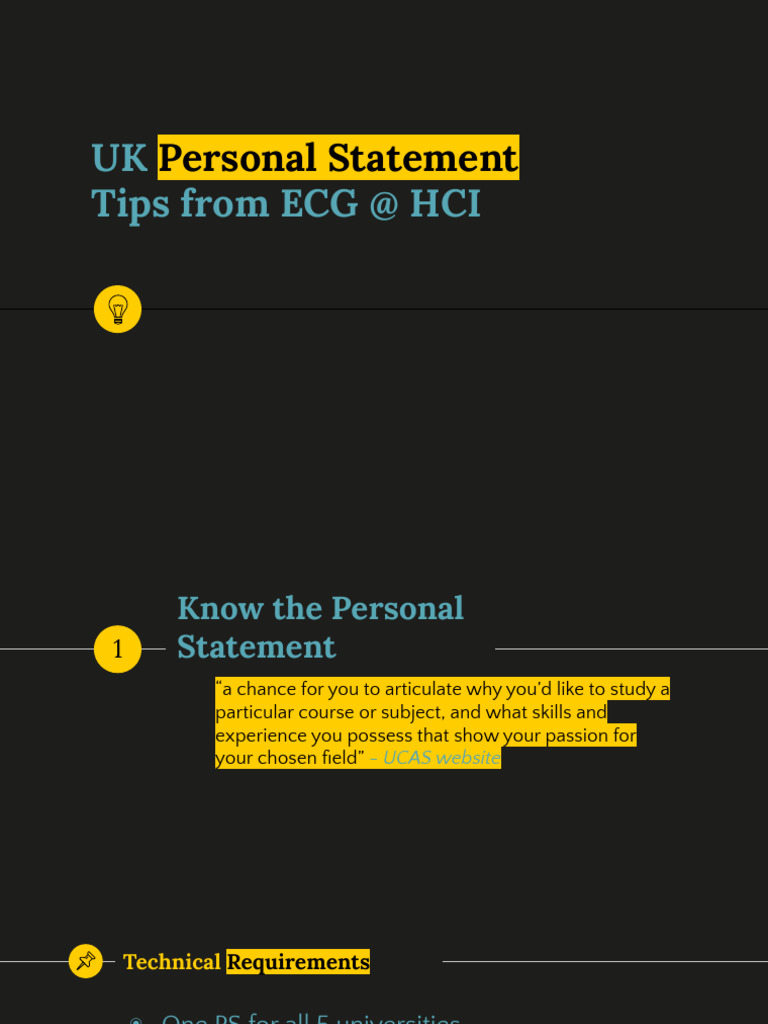 (HCI) UK Personal Statement Tips 2023 | PDF | Thought | Learning