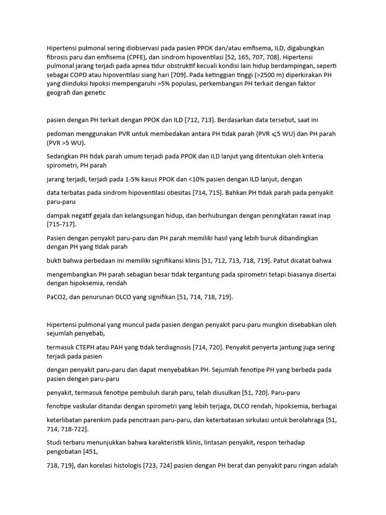 Hipertensi Pulmonal Sering Diobservasi Pada Pasien PPOK Dan | PDF | Sains & Matematika