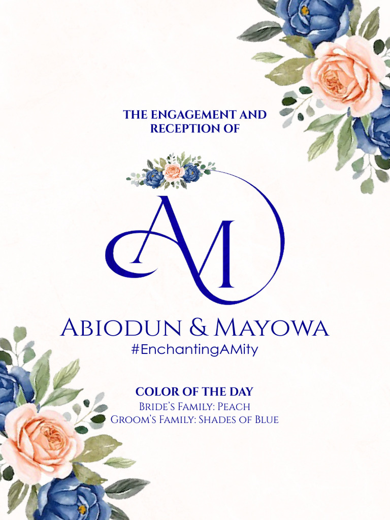 Invitation For Abiodun & Mayowa #EnchantingAMity | PDF