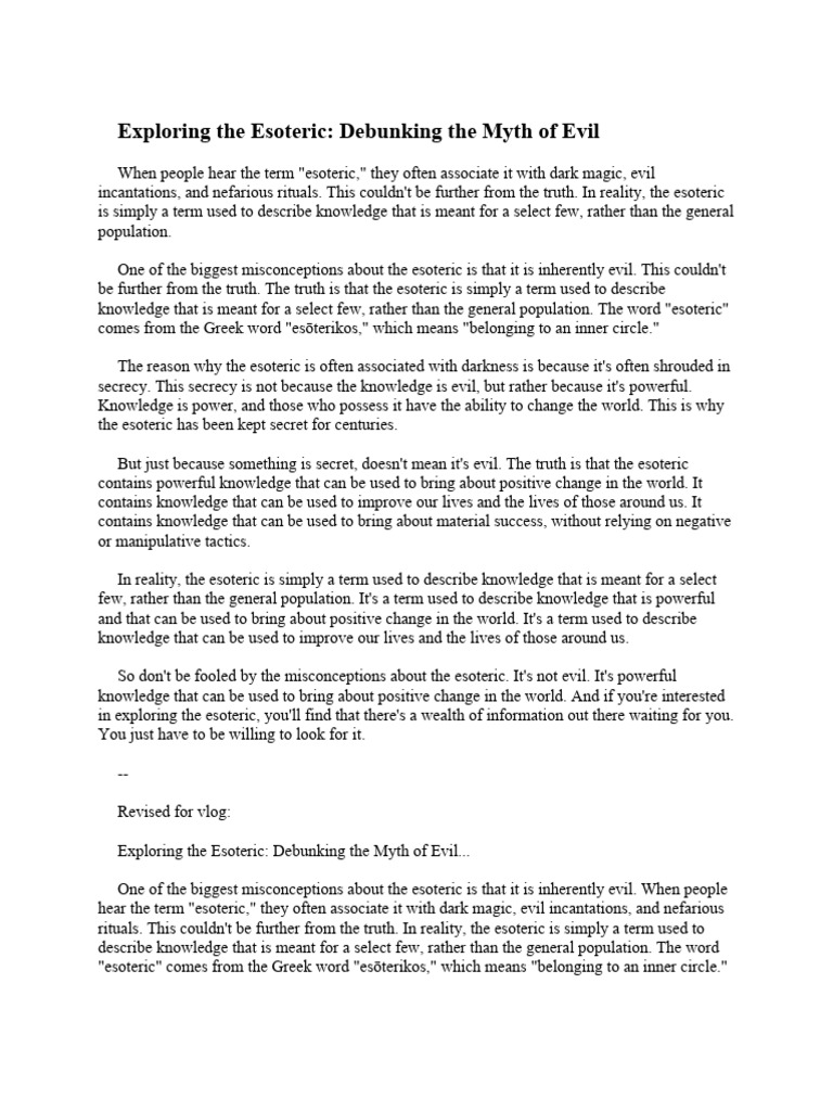 Exploring The Esoteric | PDF | Western Esotericism | Knowledge