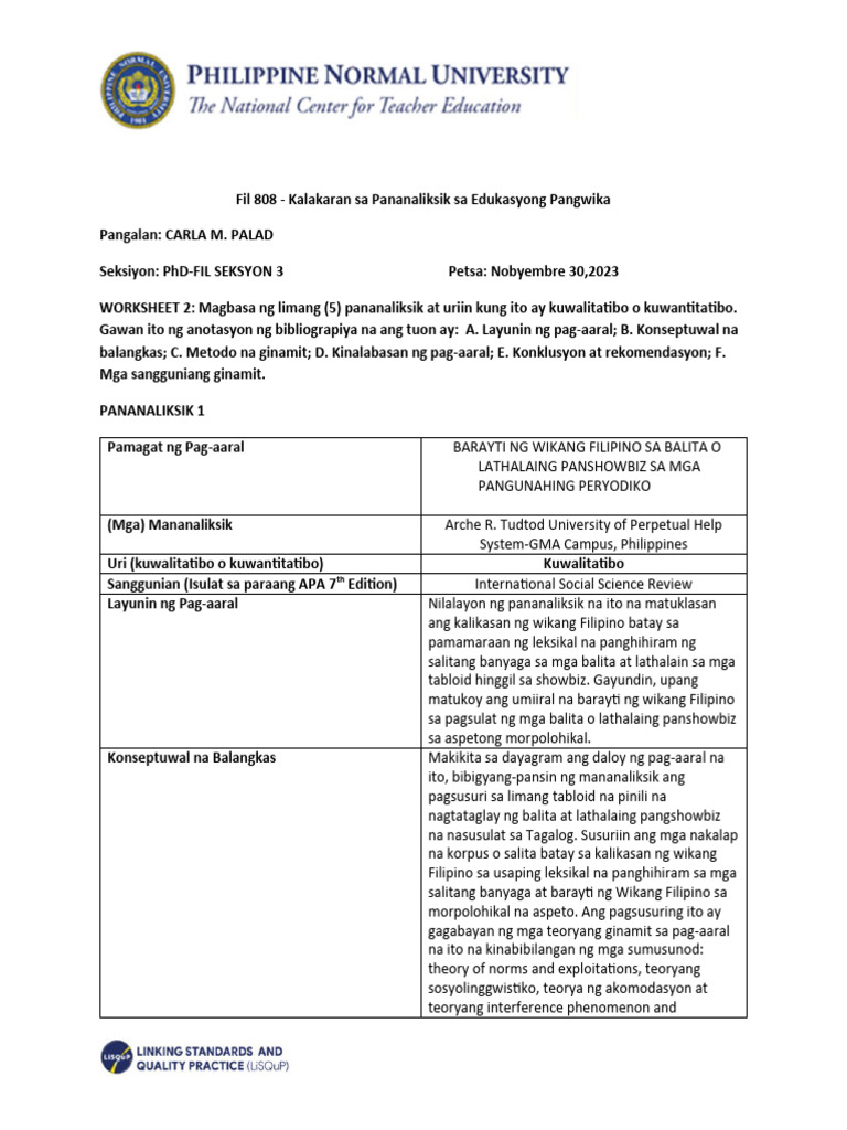 Worksheet 2 | PDF