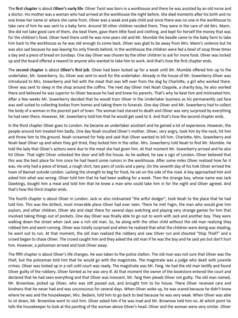 Oliver Resumen | PDF | Nancy (Oliver Twist) | Fagin