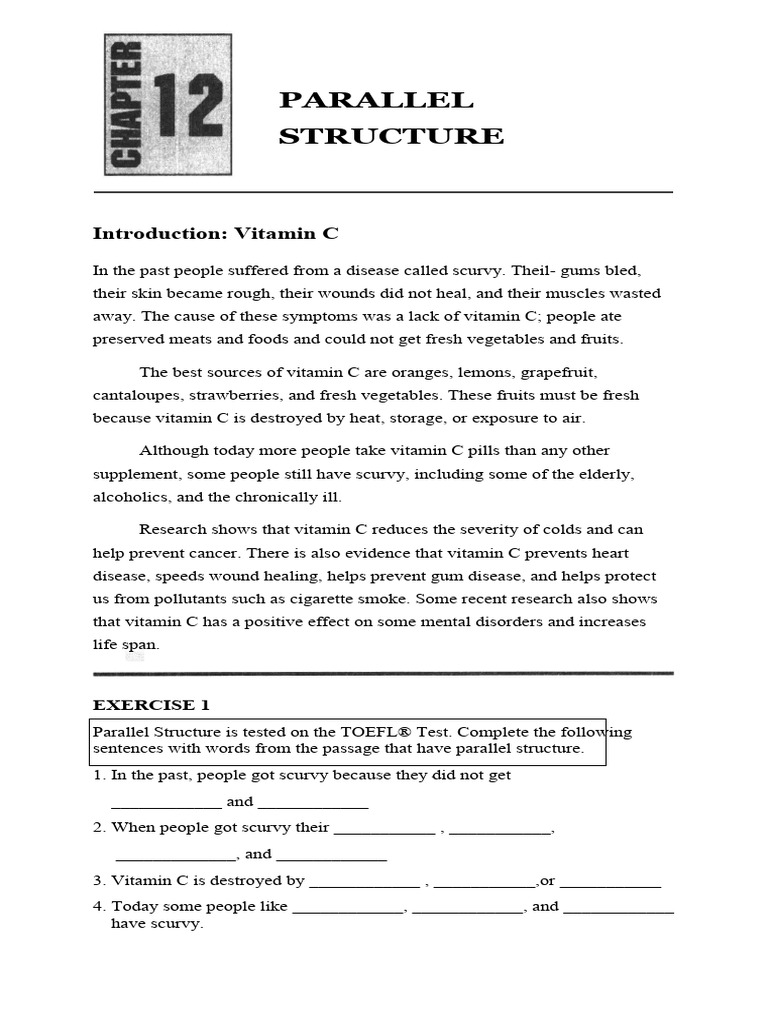 Chapter 12 Parallel Structure | PDF | Vitamin | Vitamin C