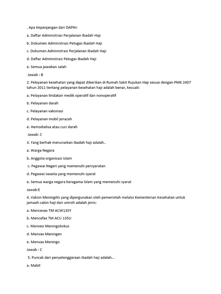 Latihan Soal Tkhi | PDF