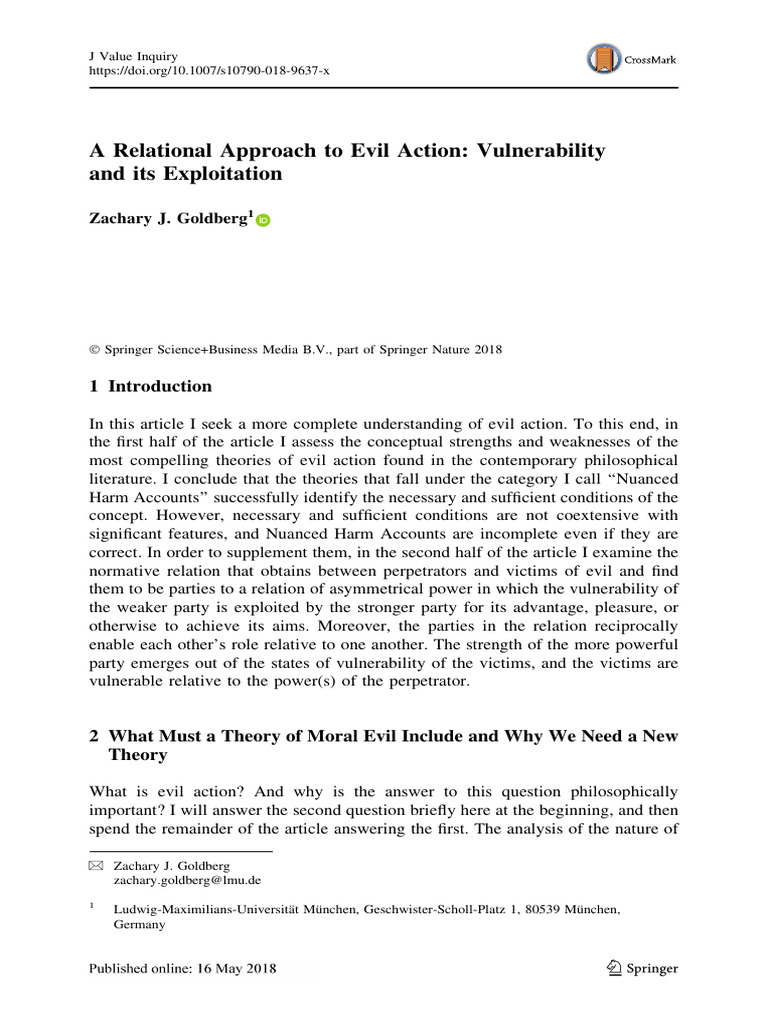 A Relational Approach To Evil Action Vul | PDF