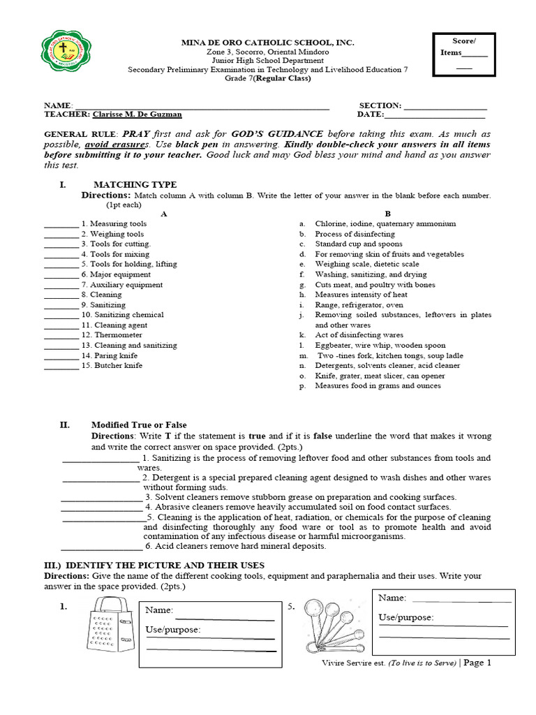 Preliminary Second Exam 7 | PDF | Chemistry | Materials