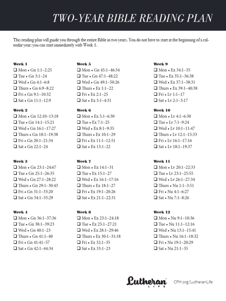 Lutheran Life Bible Reading Plans | PDF