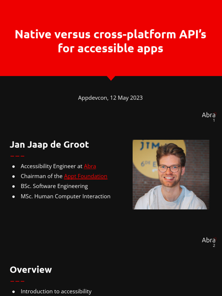 Appdevcon Native Versus Cross-Platform API's For Accessible Apps | PDF ... Appdevcon Native Versus Cross-Platform API's For Accessible Apps | PDF ...