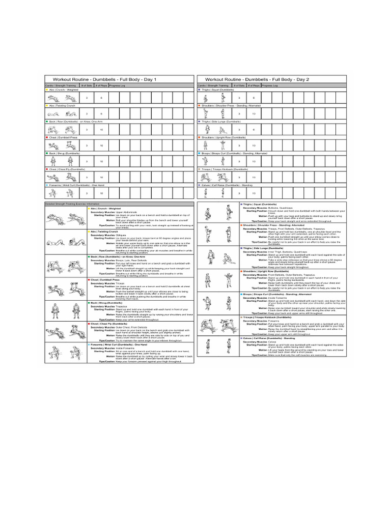 Exercise Dumbbell Workout Chart 260076.Jpg | PDF