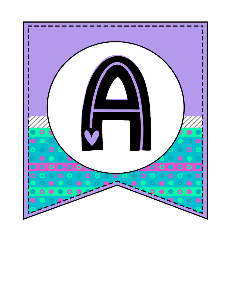 Classroom Banner Alphabet Letters Bunting | PDF