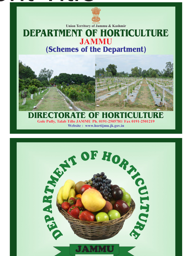 Horticulture Schemes in J&K Overview | PDF | Irrigation | Agriculture