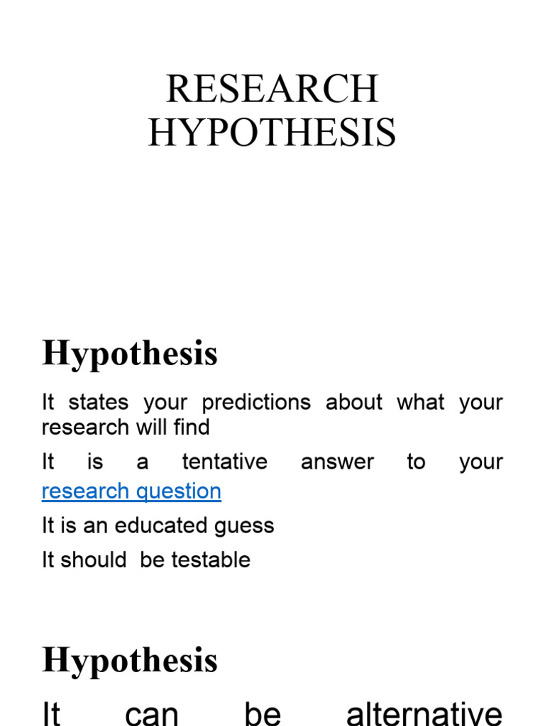 Writing The Hypothesis Scope and Delimitation Significance of | PDF | Hypothesis | Scope ...