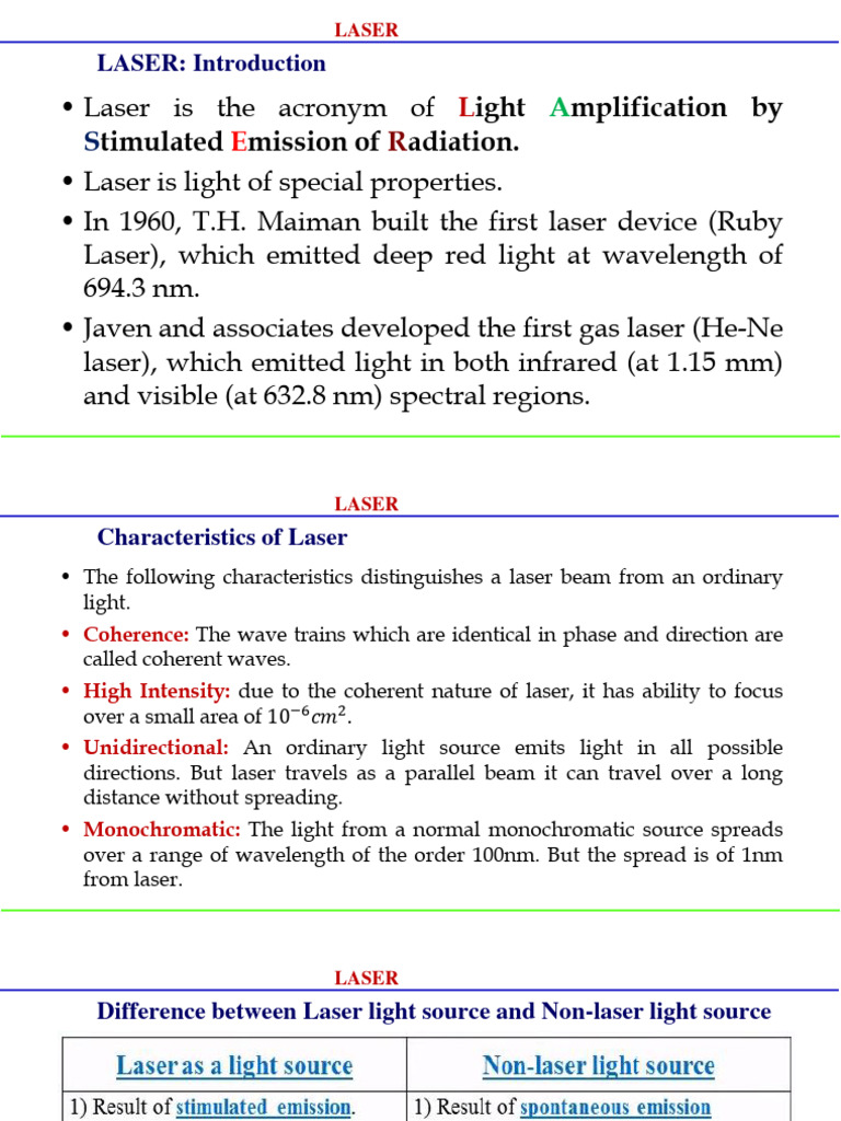 Laser | PDF