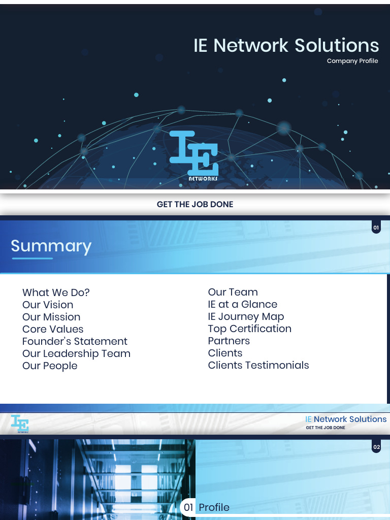IE Networks Company Profile | PDF | Cloud Computing | Business Economics