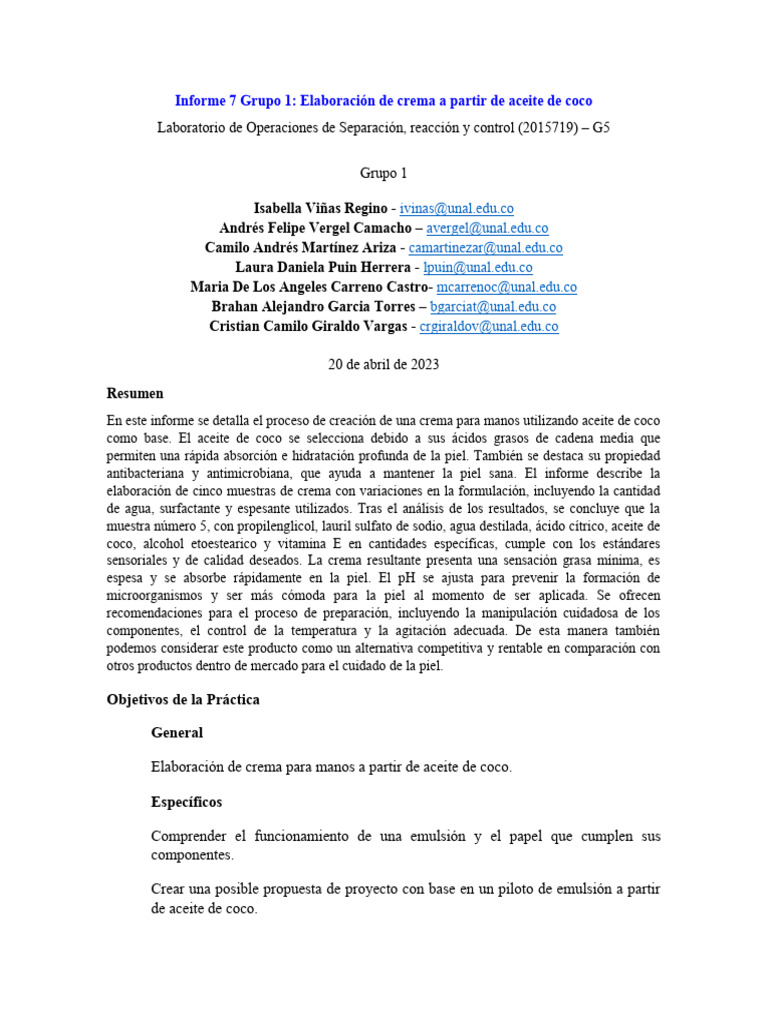 Informe 7 Grupo 1 | PDF