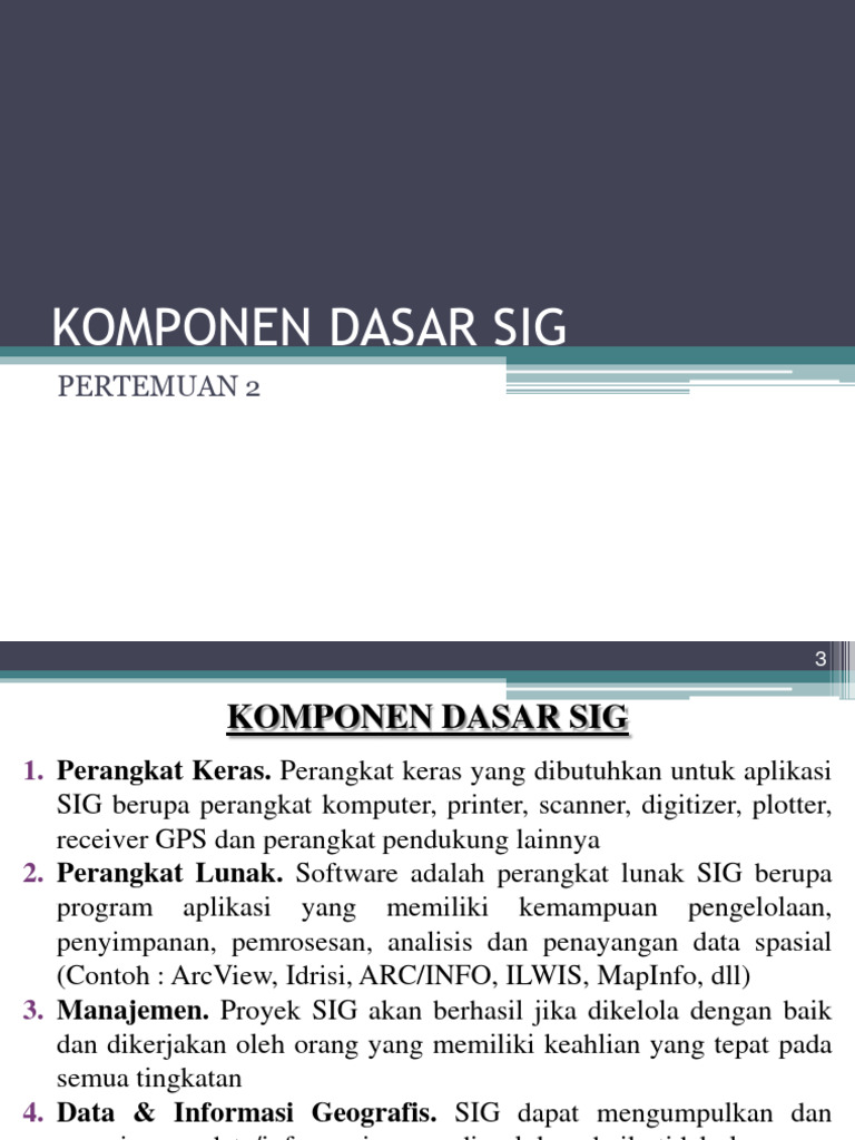 Komponen Dasar Sig | PDF
