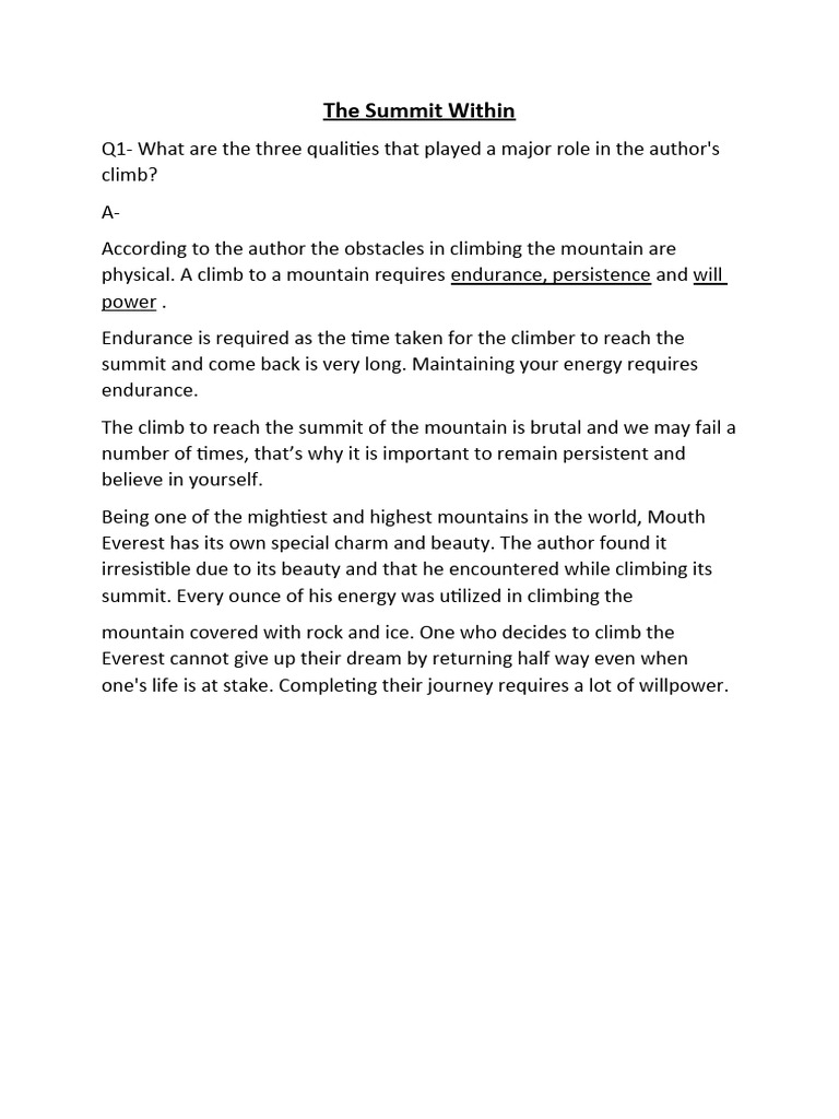The Summit Within PDF