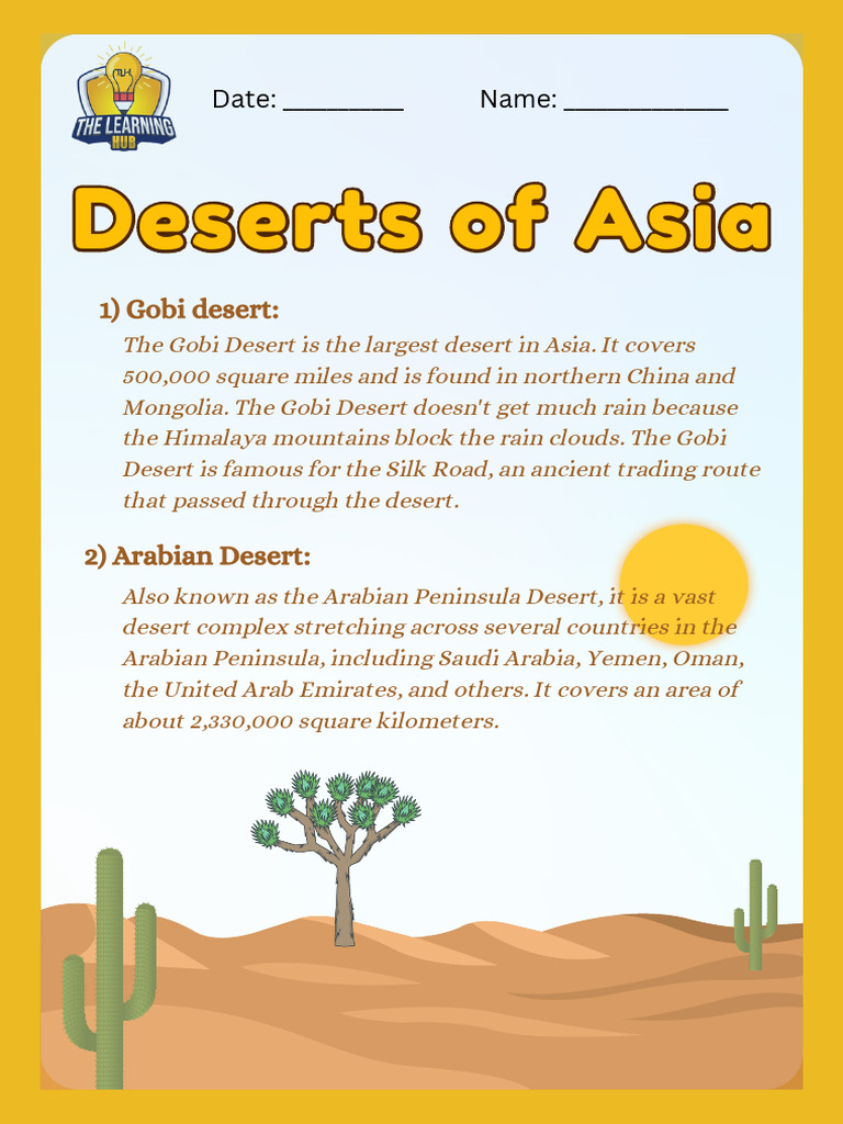 Deserts of Asia | PDF