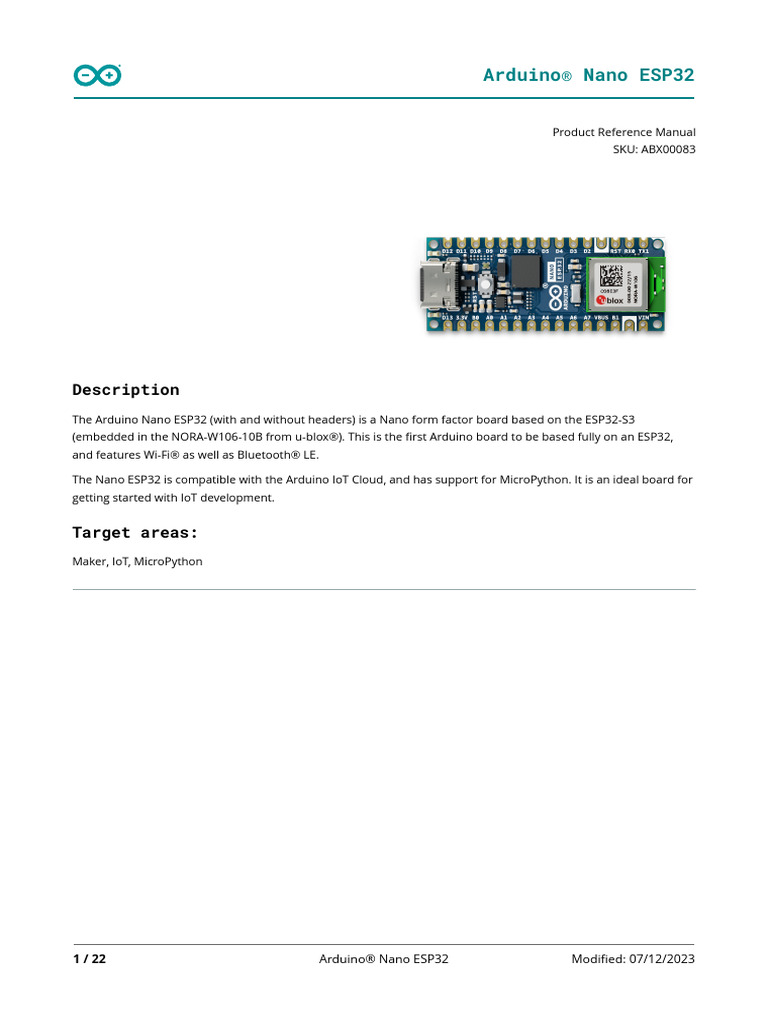 ABX00083 Datasheet | PDF