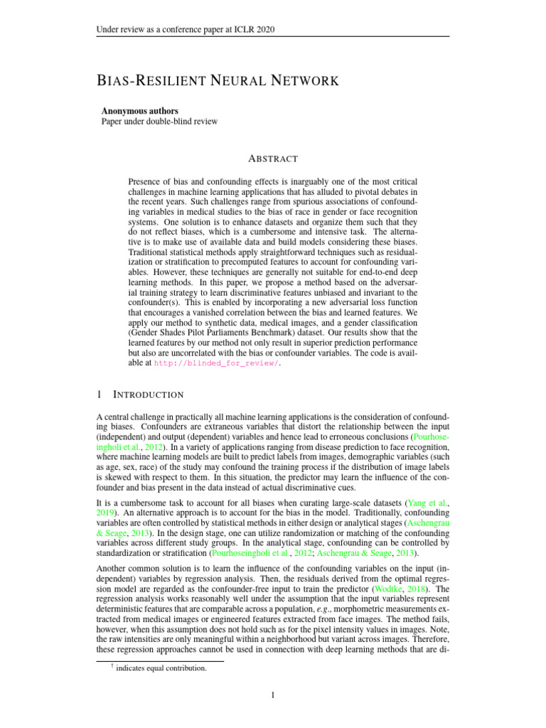 450 Bias Resilient Neural Network | PDF