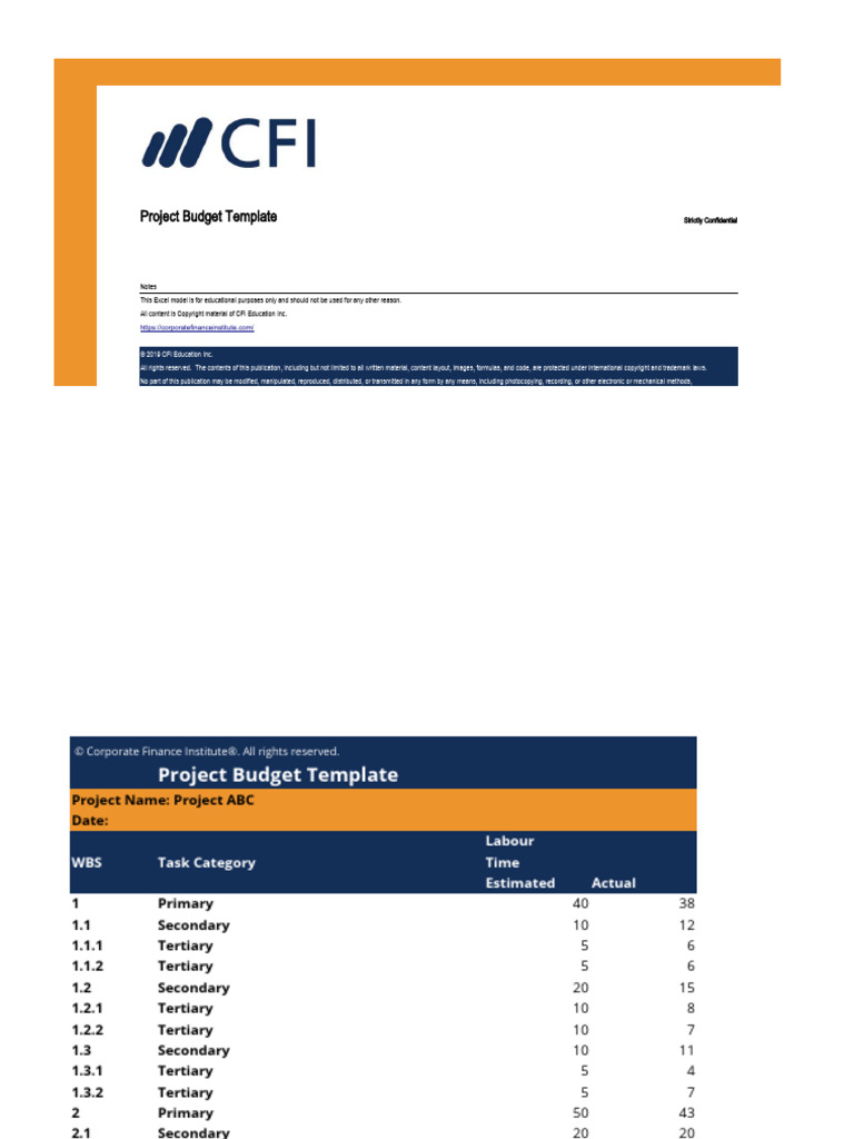 Project Budget Template | PDF