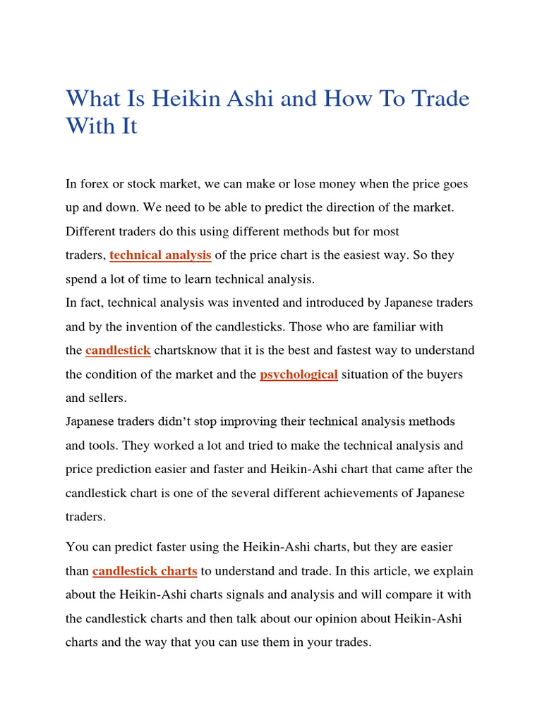 What Is Heiken Ashi and How To Trade With It | PDF