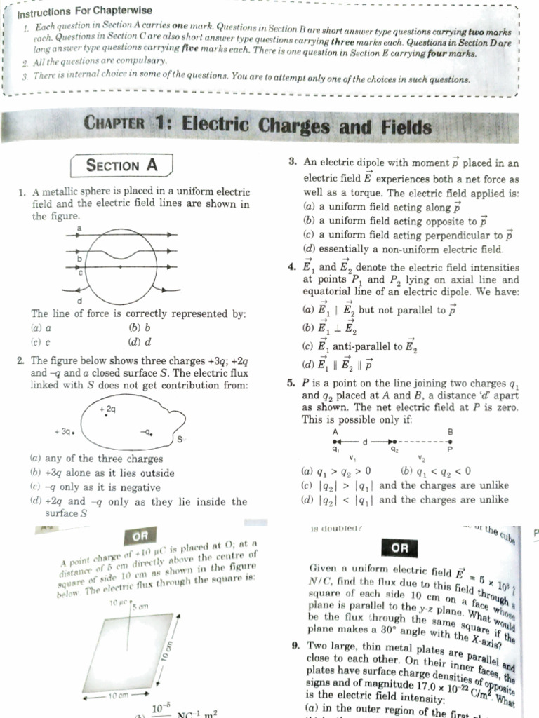Electric Charges and Field For AISSCE-2024. | PDF | Building ...