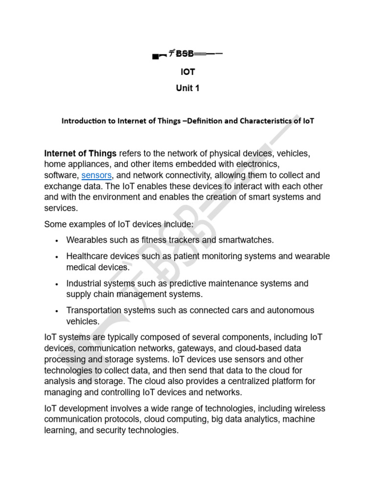 IOT Unit 1 ︻デɃꞨɃ══━一 | PDF | Internet Of Things | Representational State Transfer