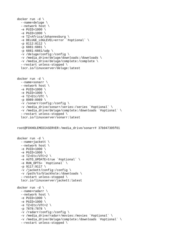 ProxMox Docker CLI Commands | PDF | Computers