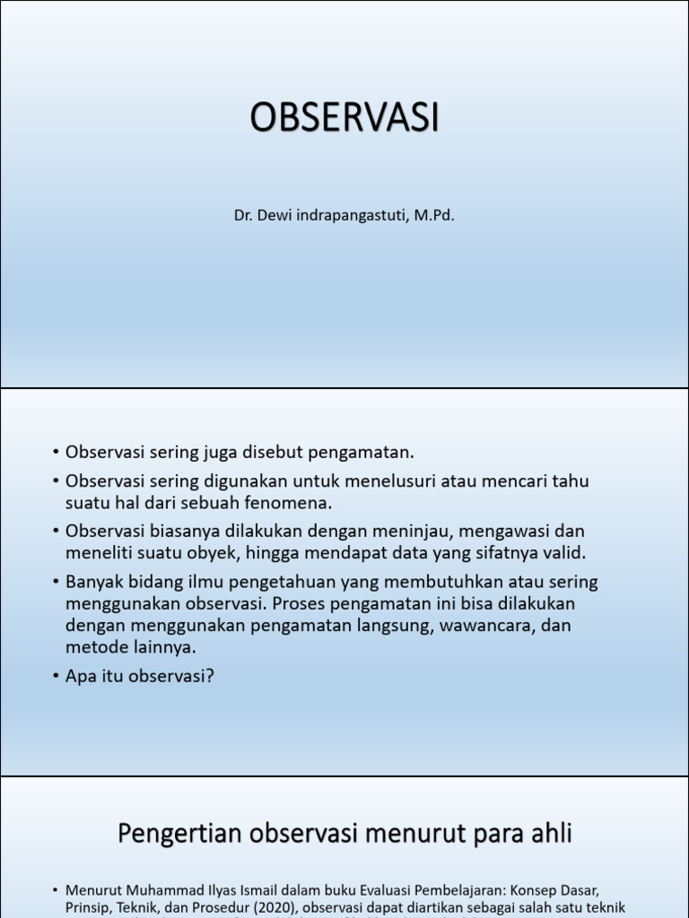 Observasi | PDF