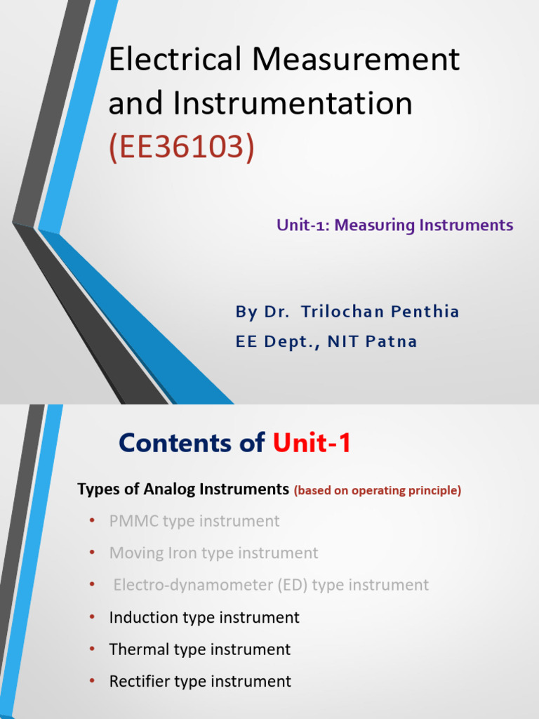 PPT-1 Measuring Instruments Unit-1 | PDF | Rectifier | Thermocouple
