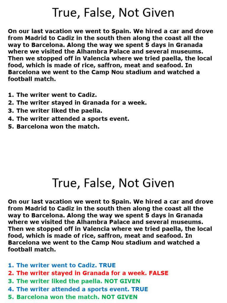 TP - IELTS Reading Yes No Not Given | PDF