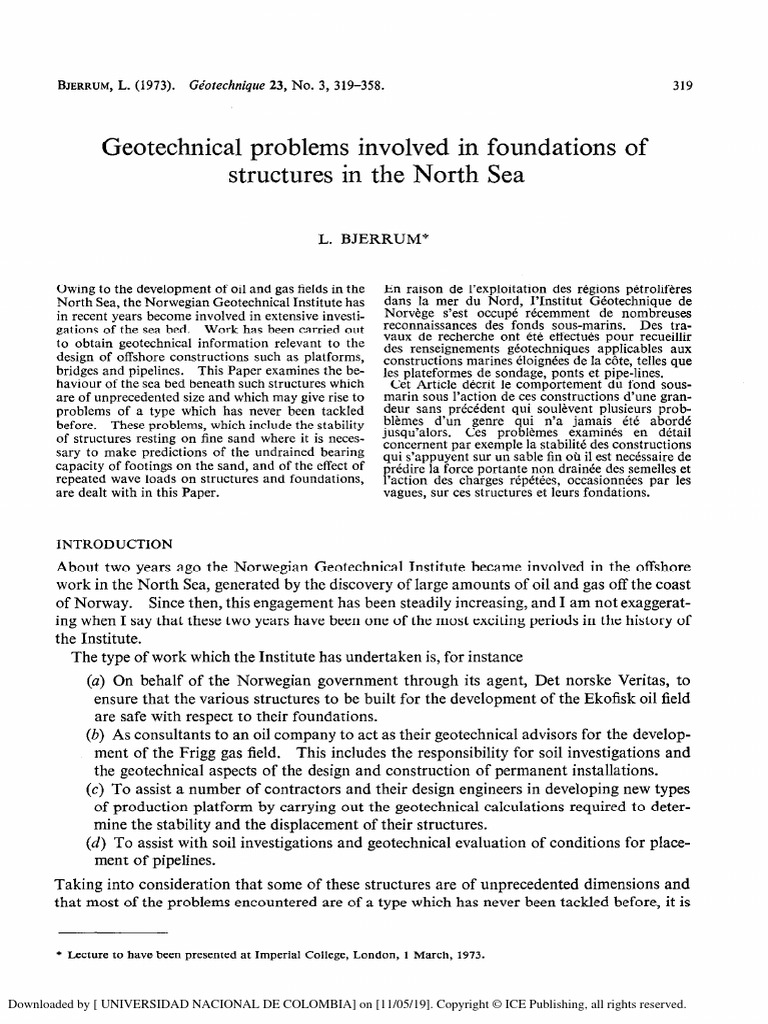 Geot 1973 23 3 319 | PDF | Deep Foundation | Geotechnical Engineering