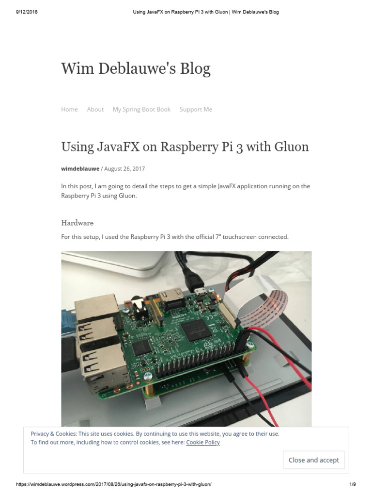 Using JavaFX On Raspberry Pi 3 With Gluon - Wim Deblauwe's Blog | PDF | Java (Programming ...
